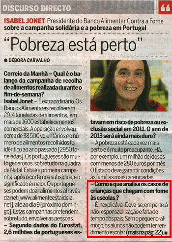 Isabel Jonet e o pequeno-almoço dos pobres – Aventar