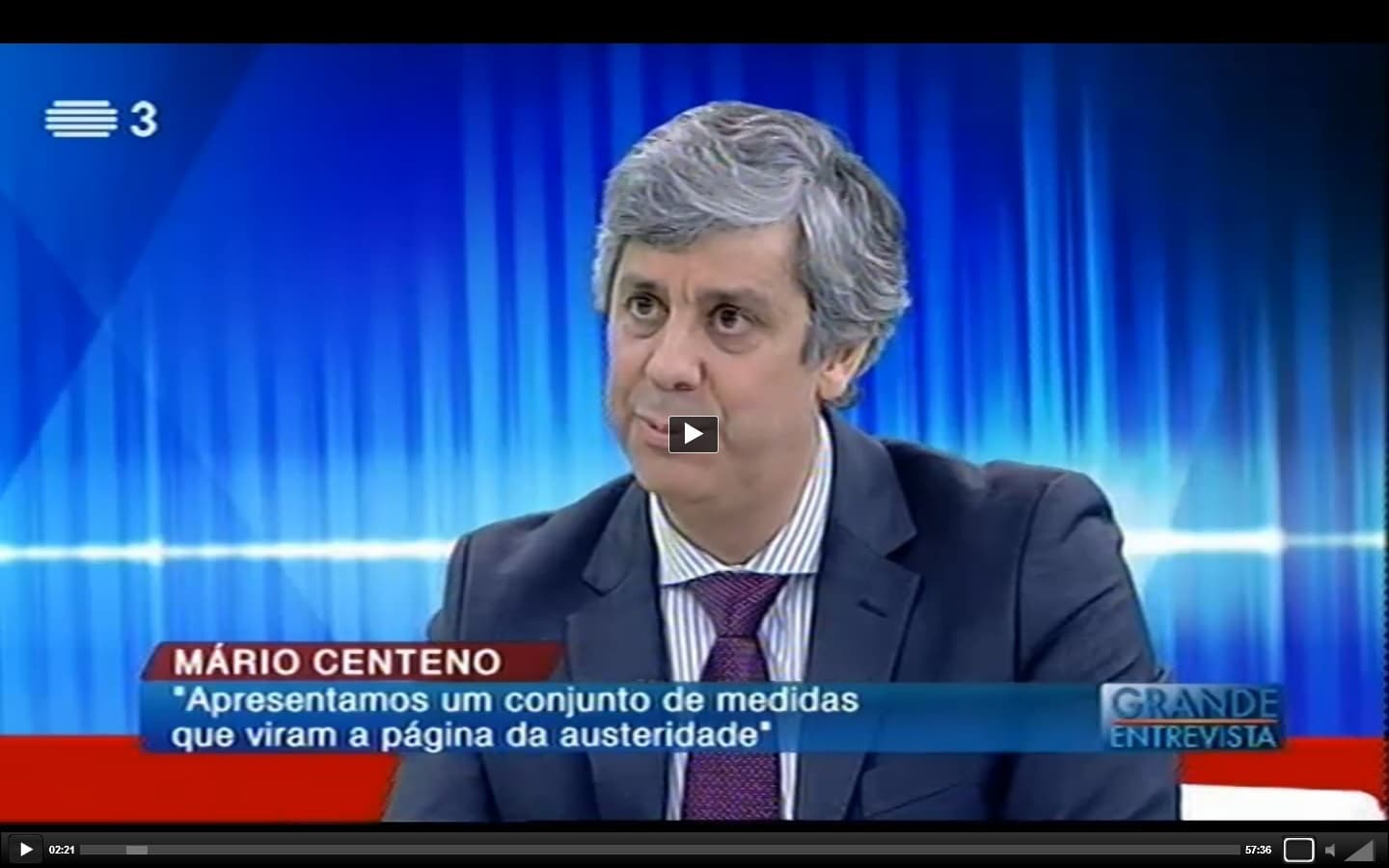 Mário Centeno: aqui está o link para a Grande Entrevista – Aventar